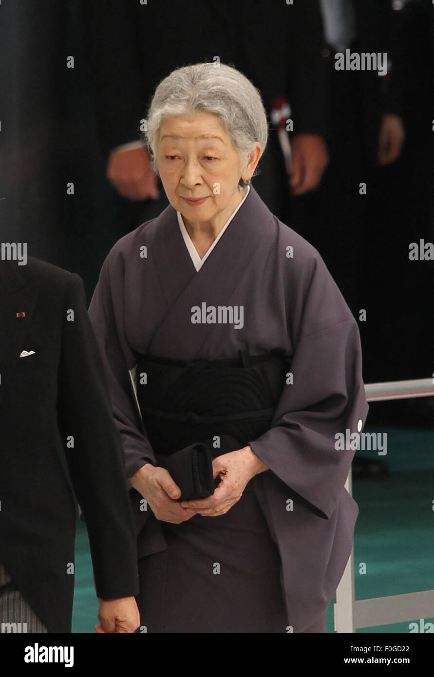 Tokyo, Japan. 15th Aug, 2015. Empress Michiko of Japan attends the ...