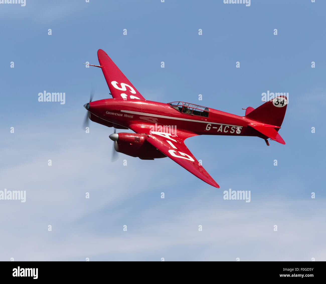 Restored De Havilland DH88 "Comet Racer" G-ACSS "Grosvenor House ...