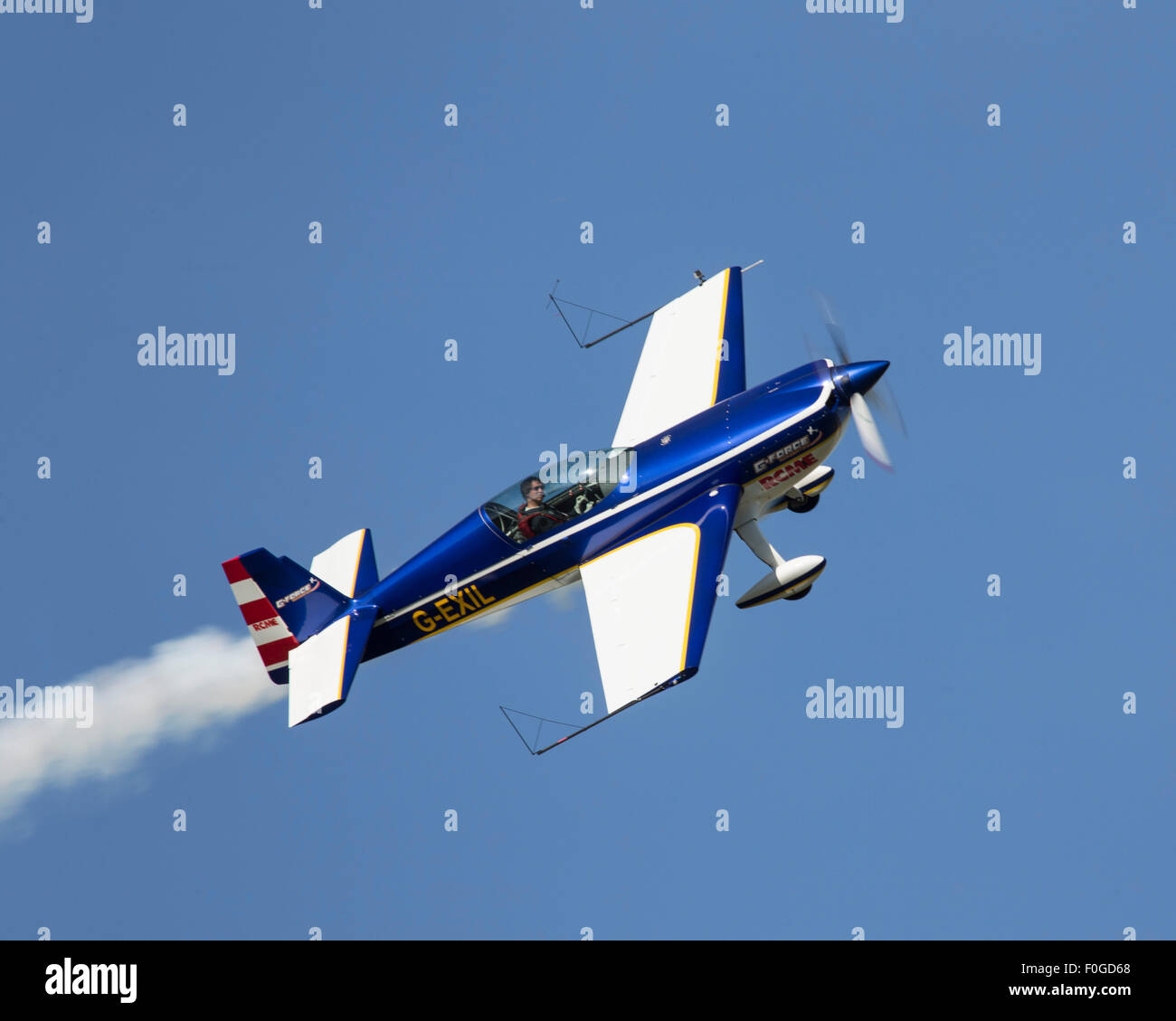 Extra 300S (G-EXIL) a fully aerobatic monoplane aircraft flying at the ...