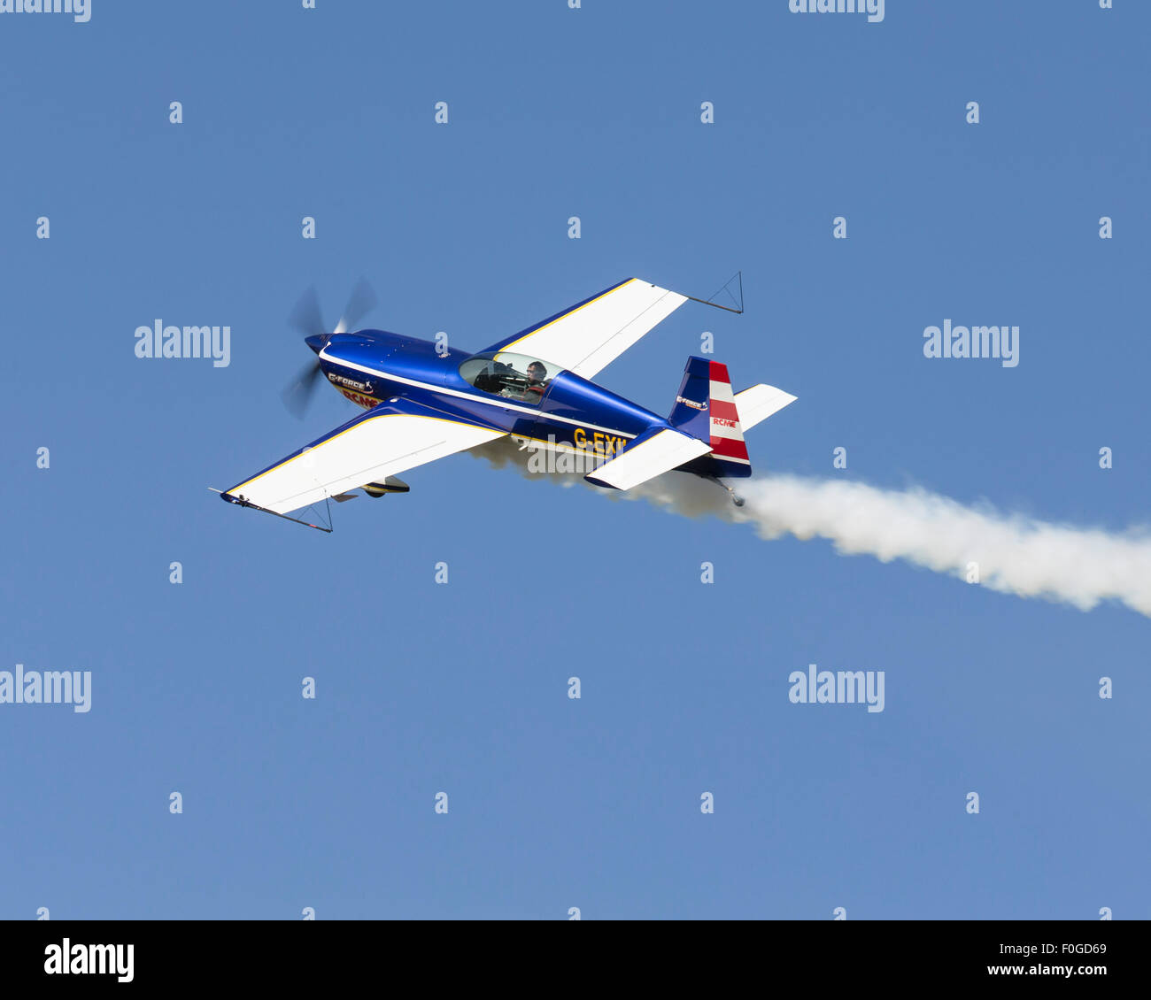 Extra 300S (G-EXIL) a fully aerobatic monoplane aircraft flying at the ...