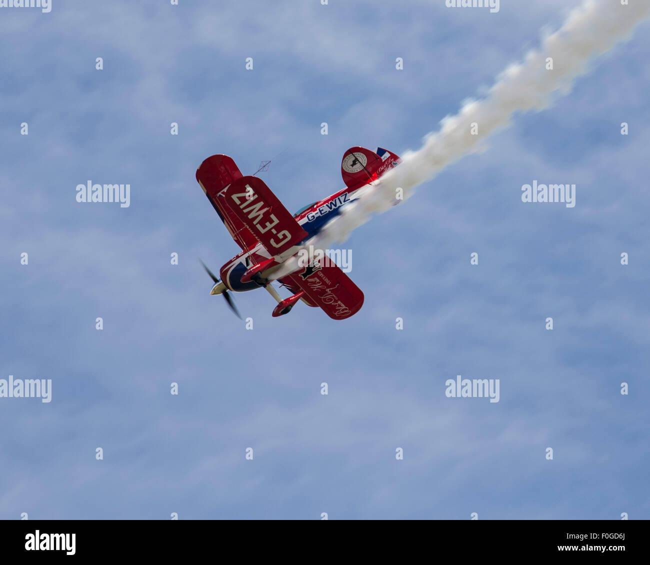 Pitts Special S2S biplane G-EWIZ giving an aerobatic display at the ...