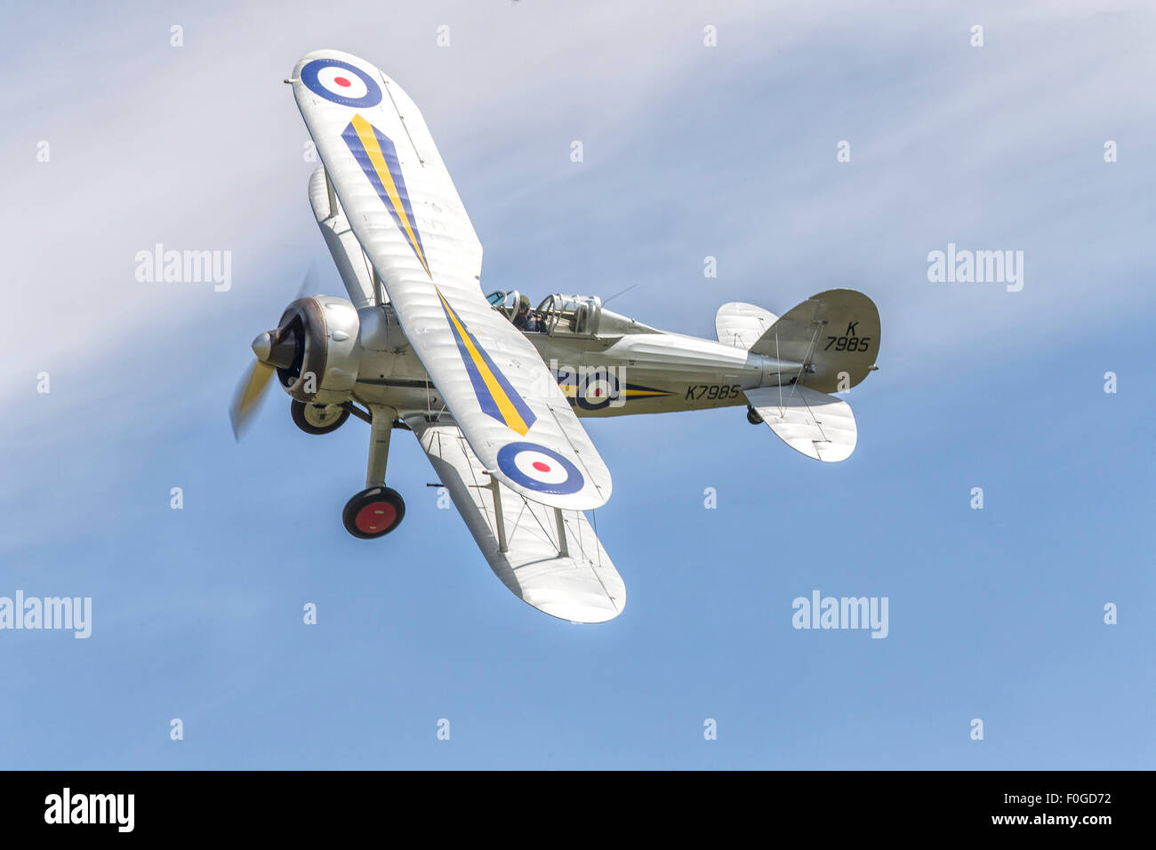 Gloster Gladiator flying at Shuttleworth Trust air show Stock Photo - Alamy