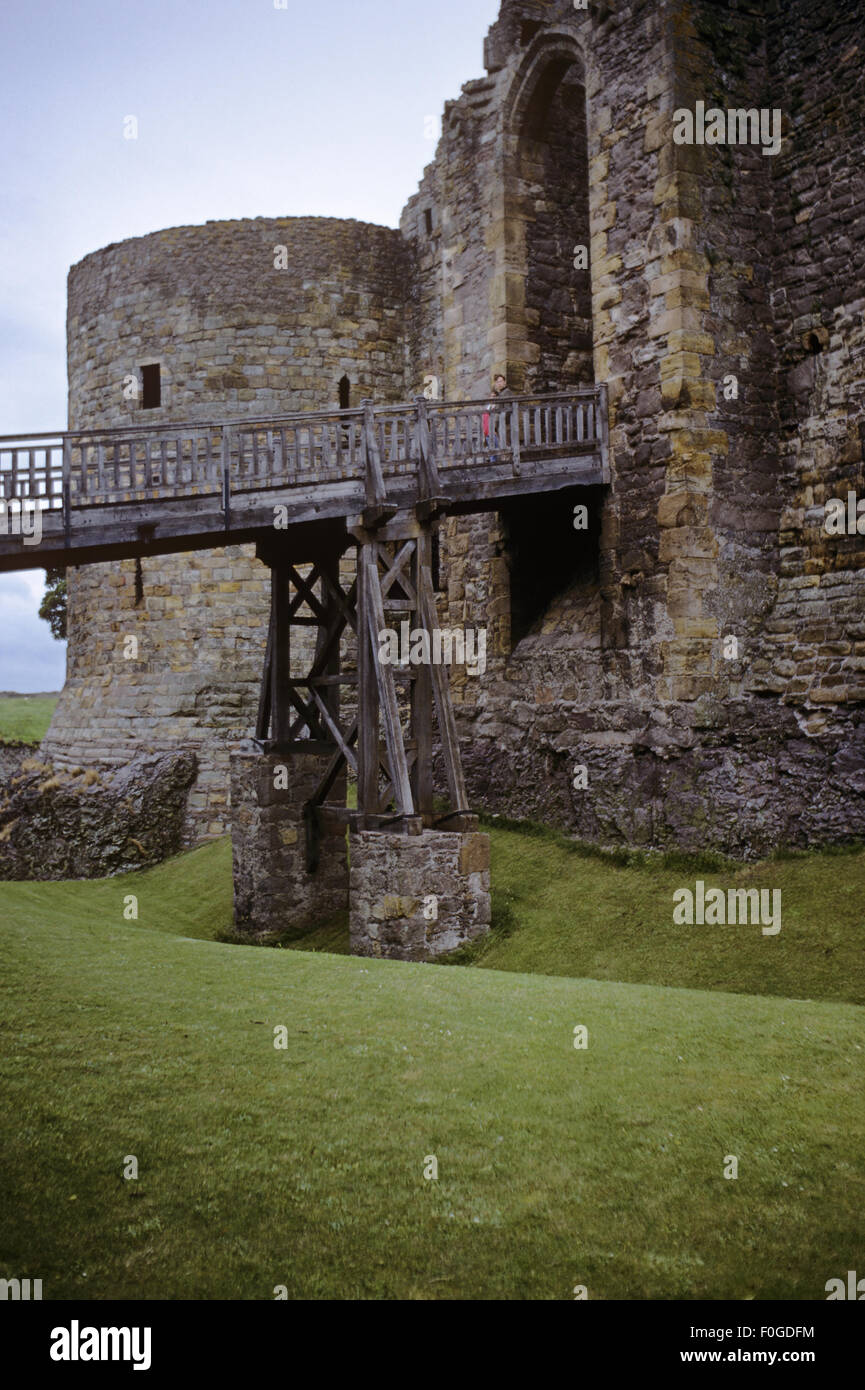 Ditch and entrance, Dirleton Castle, Dirleton, East Lothian, Scotland ...