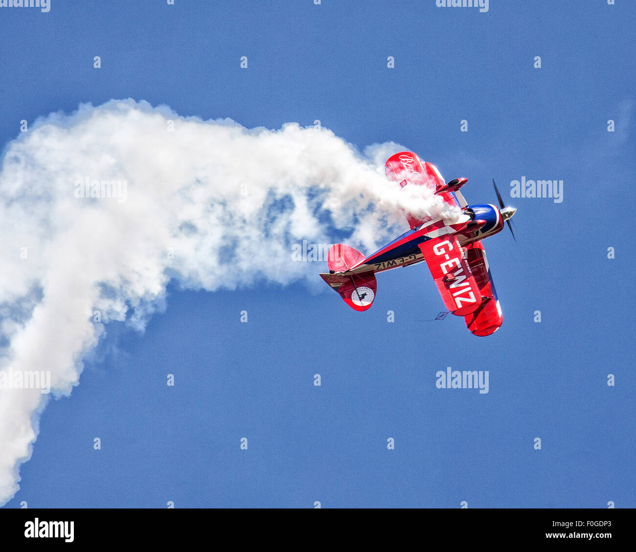Pitts Special S2S biplane G-EWIZ giving an aerobatic display at the ...