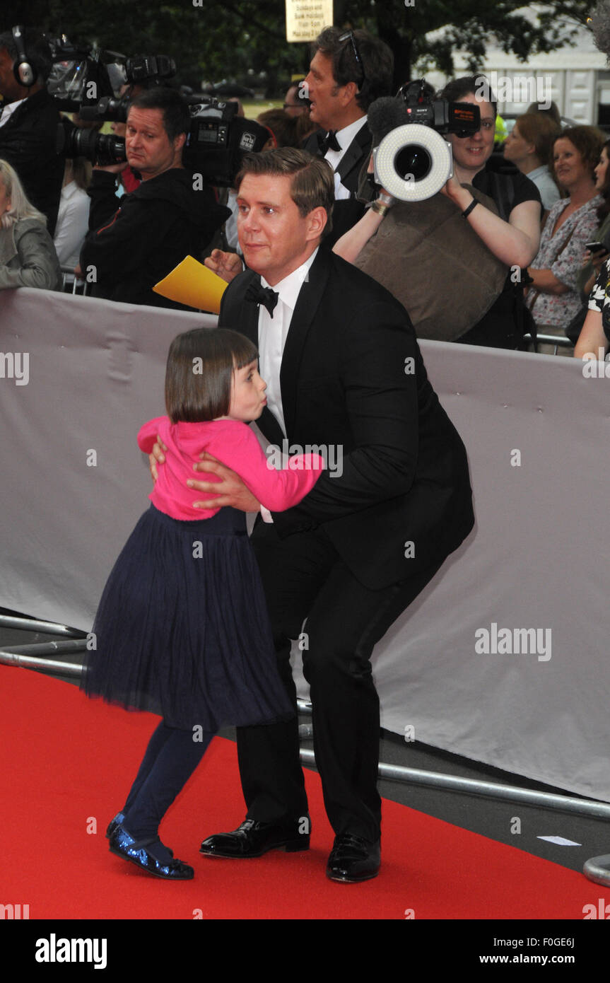 London,UK,11 August 2015,Allen Leech with on-screen daughter Fifi Hart ...