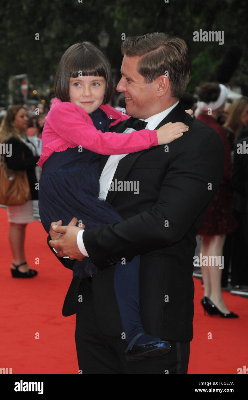 London,UK,11 August 2015,Allen Leech with on-screen daughter Fifi Hart ...