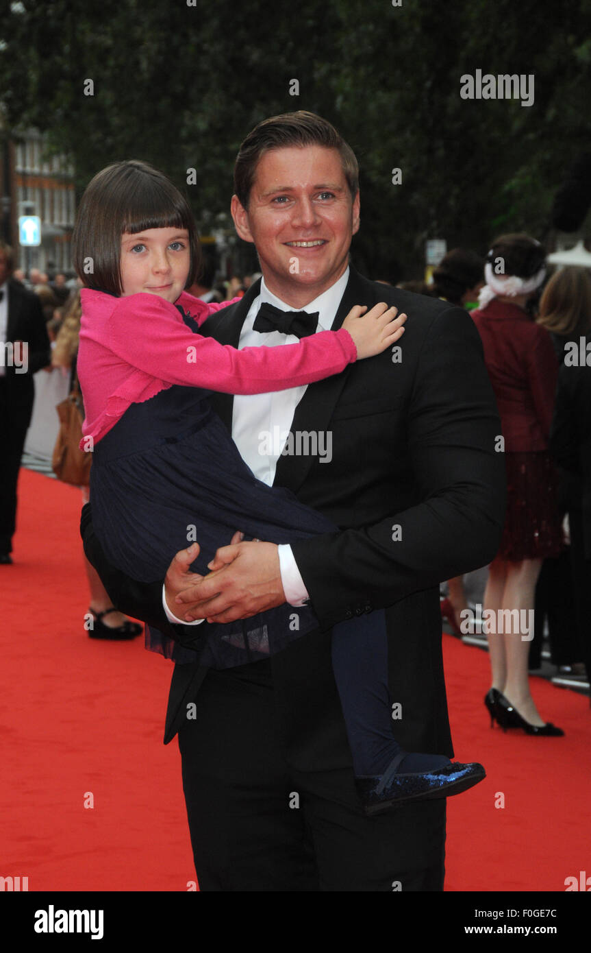 London,UK,11 August 2015,Allen Leech with on-screen daughter Fifi Hart ...