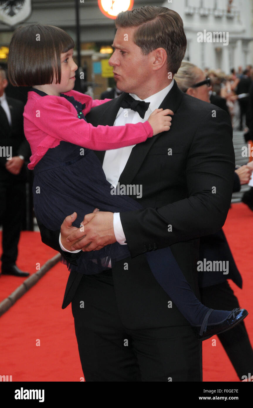 London,UK,11 August 2015,Allen Leech with on-screen daughter Fifi Hart ...