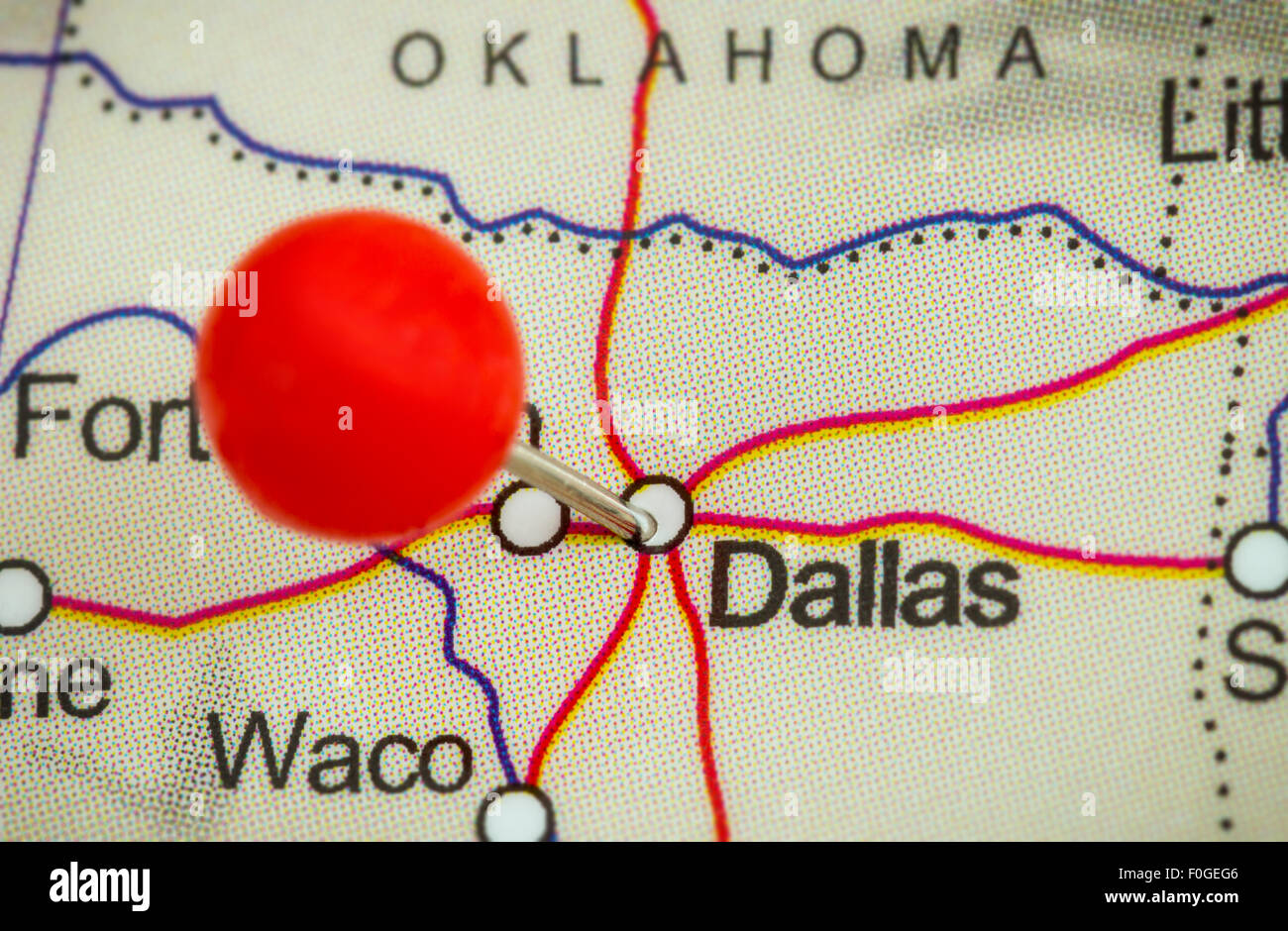 Dallas map hi-res stock photography and images - Alamy