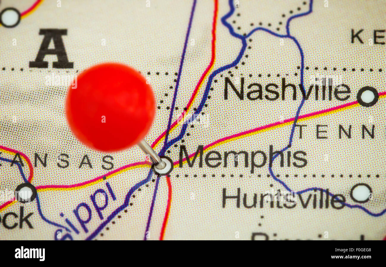 Map of memphis hi-res stock photography and images - Alamy