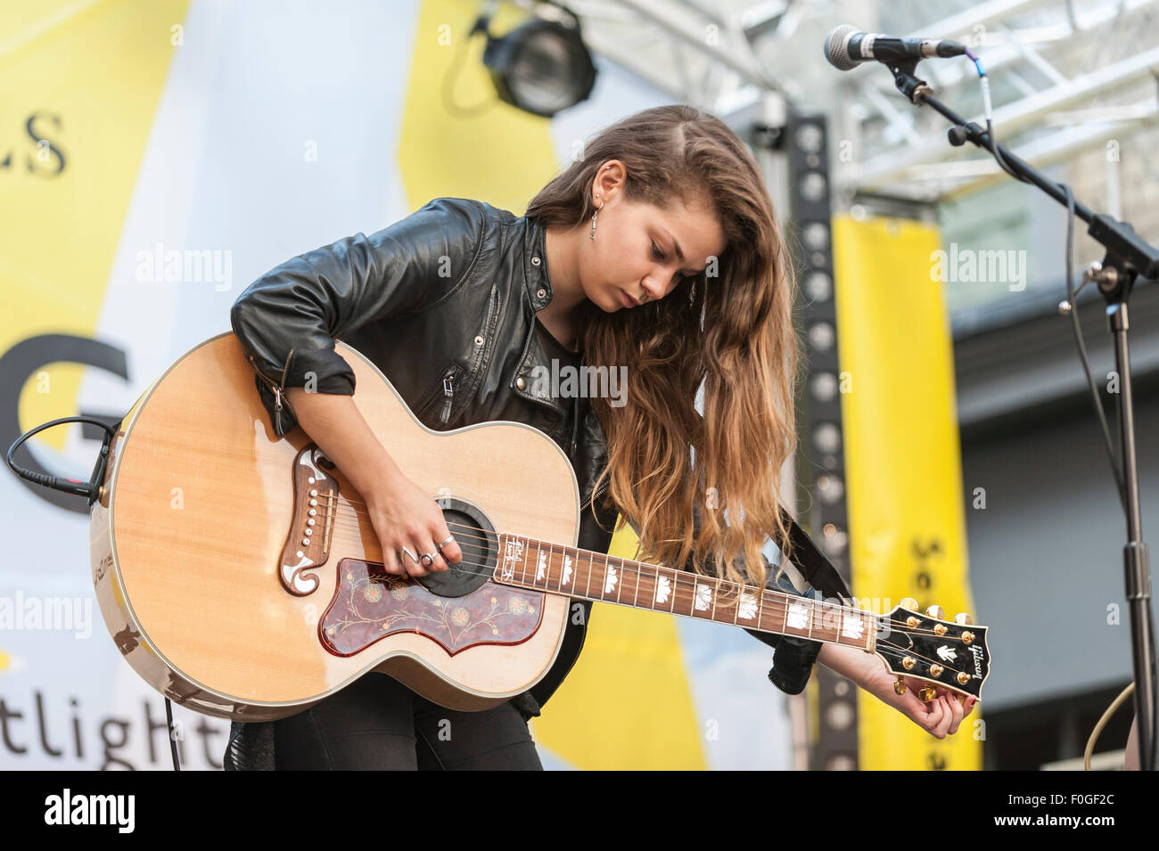 London, UK. 15 August 2015. Leah Mason, one of the UK's most talented ...
