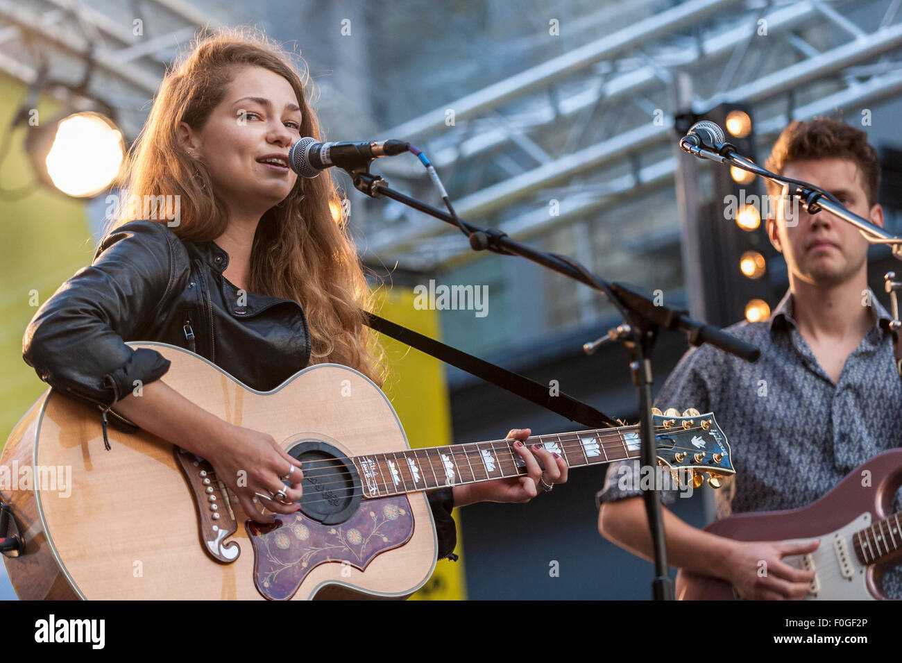 London, UK. 15 August 2015. Leah Mason, one of the UK's most talented ...