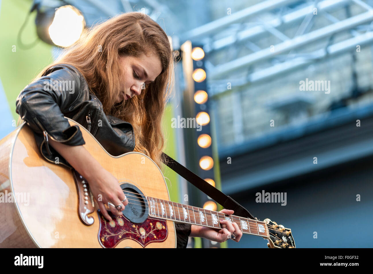 London, UK. 15 August 2015. Leah Mason, one of the UK's most talented ...