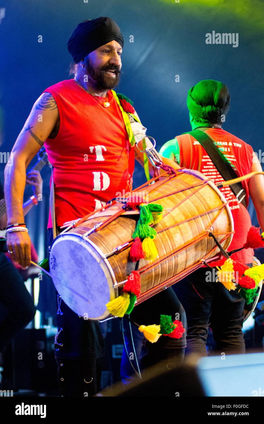 The Dhol Foundation at Wickham Festival 080815 Stock Photo - Alamy