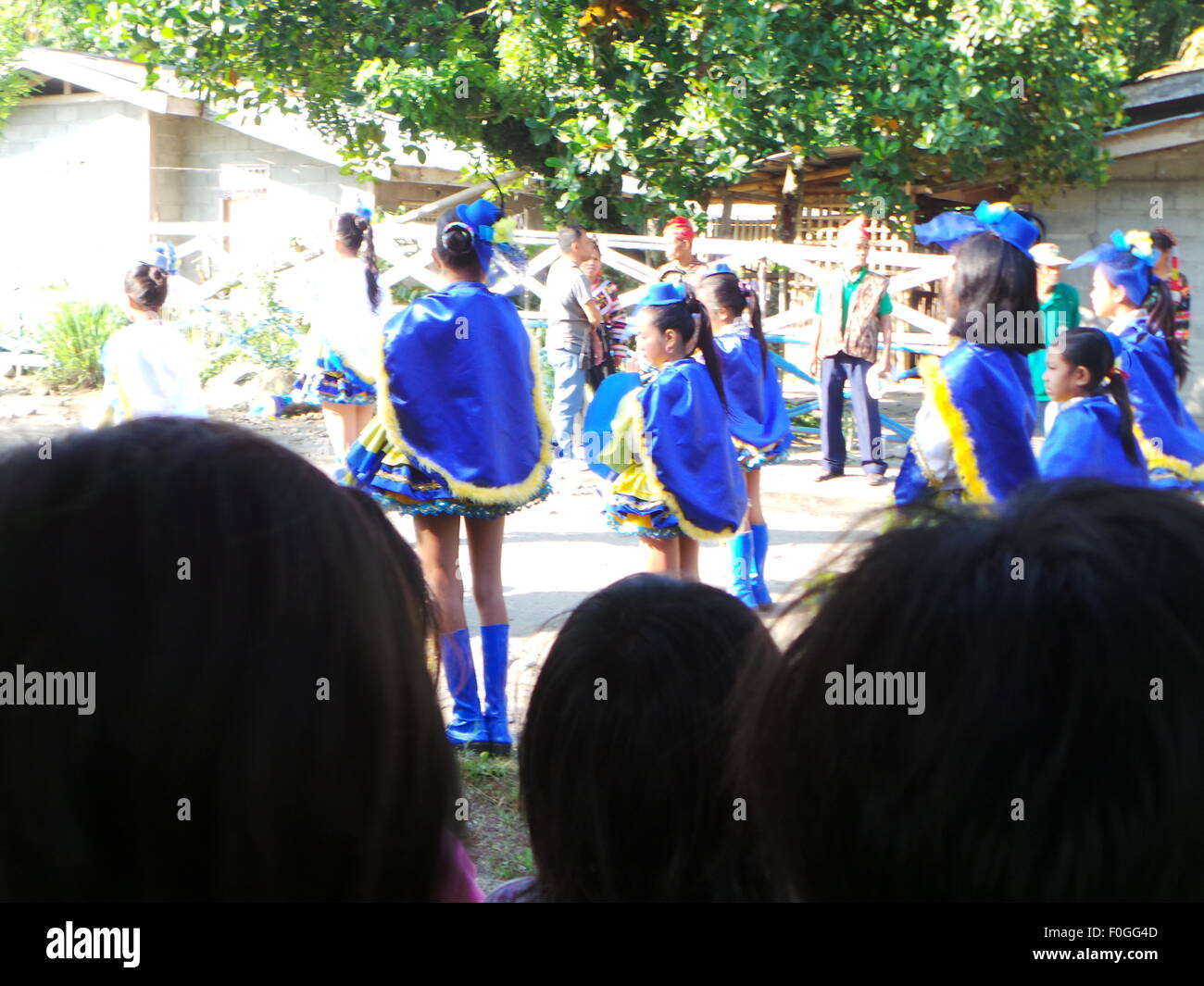 Philippines. 15th Aug, 2015. T'boli kids watching street performances ...
