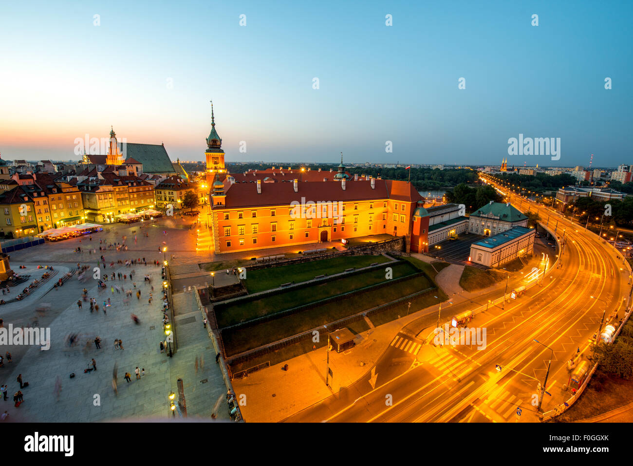 Top view of the old town in Warsaw Stock Photo - Alamy