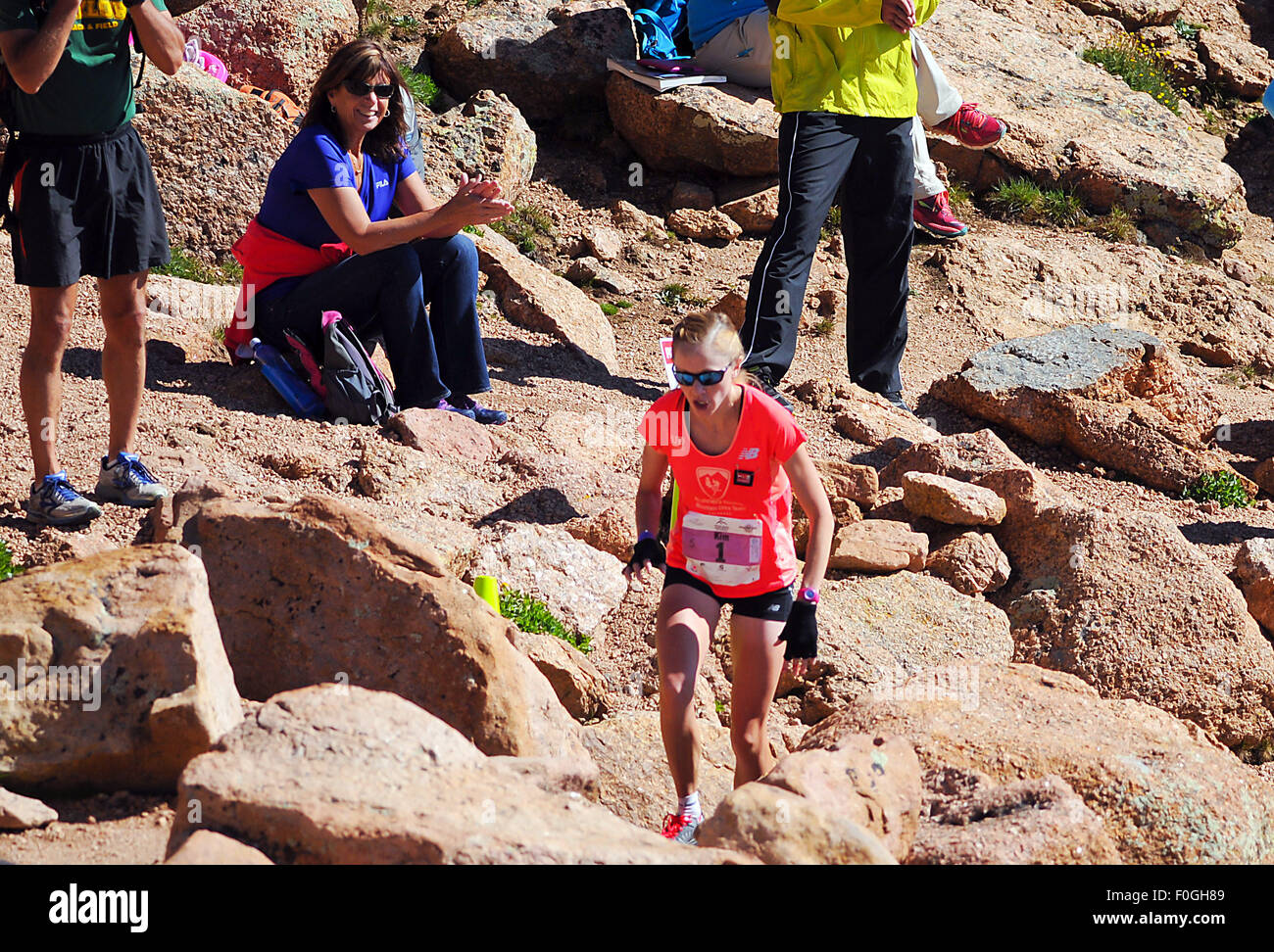 Manitou Springs, Colorado, USA. 15th Aug, 2015. Eagle, Colorado runner ...