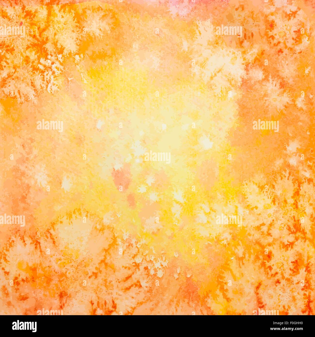 Vector Hand Drawn Orange Watercolor Background Stock Vector Image & Art ...