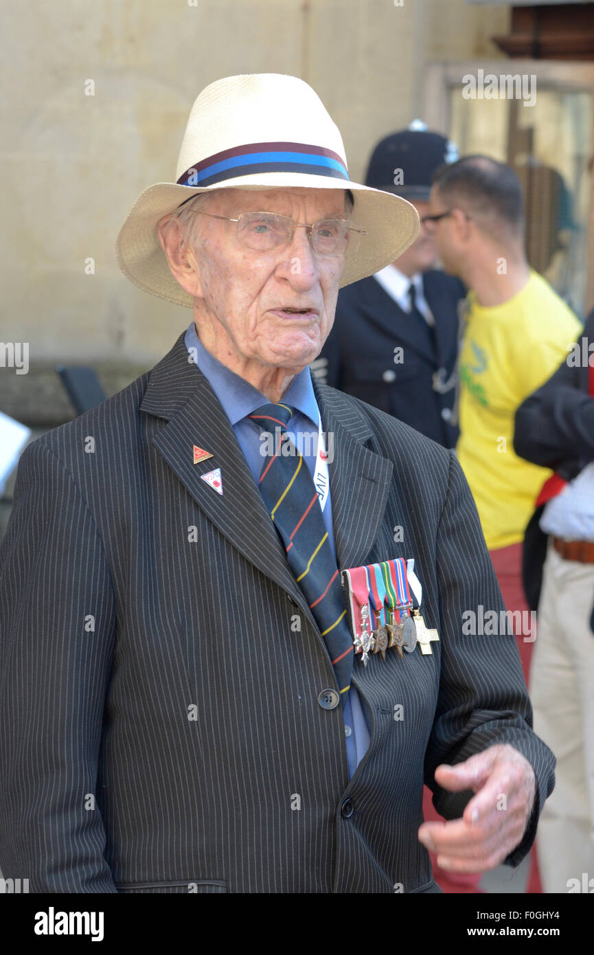 London, UK. 15th Aug, 2015. Dr William Frankland RAMC, Far East WW2 ...