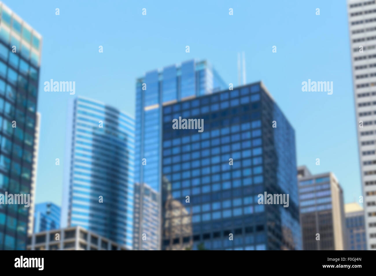 Blurred background of blue skyscrapers Stock Photo - Alamy