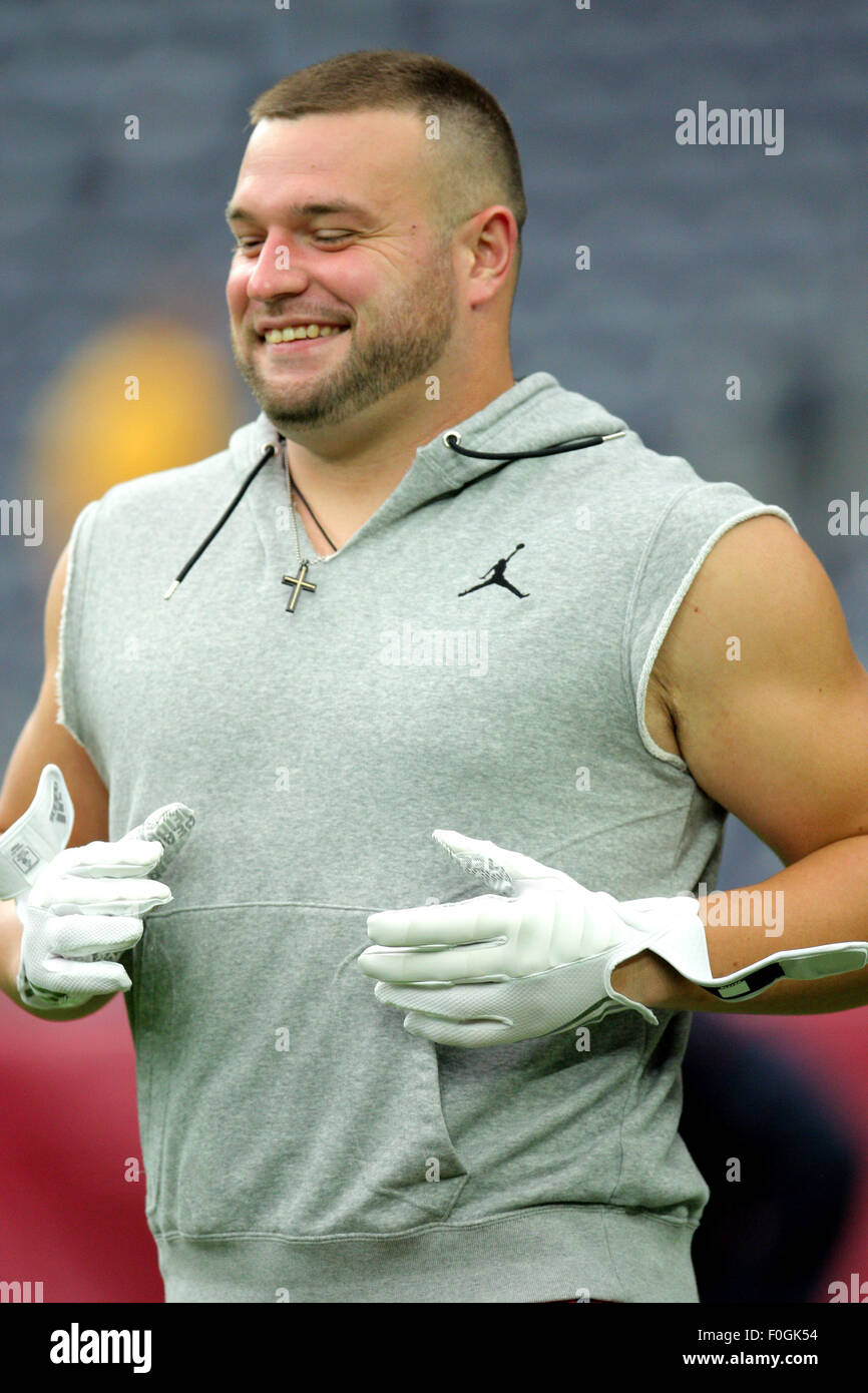 Houston, TX, USA. 15th Aug, 2015. Houston Texans defensive end Jared ...