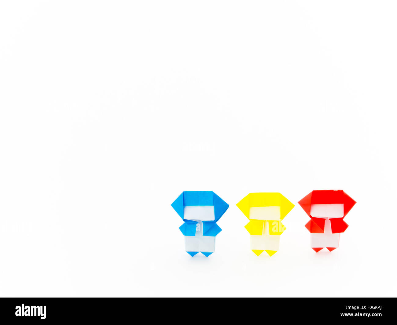 Colorful origami ninjas are cute and playing together Stock Photo - Alamy