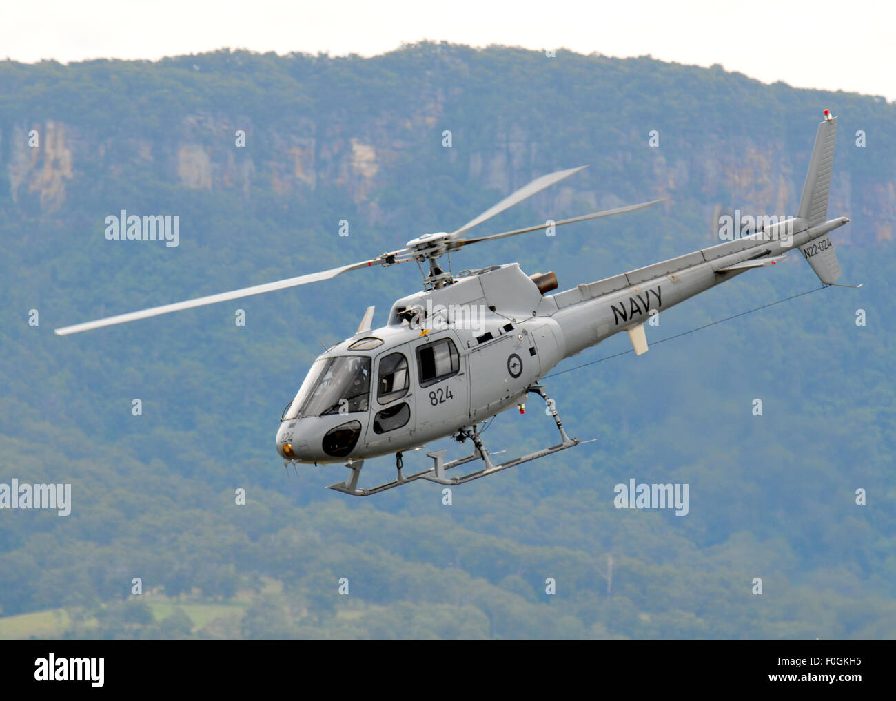 Squirrel helicopter displays at an airshow Stock Photo - Alamy
