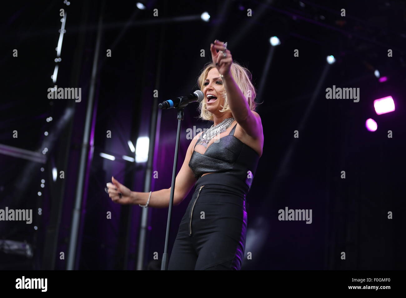 Betley, Cheshire, UK. 15th August, 2015. Former Girls Aloud singer ...