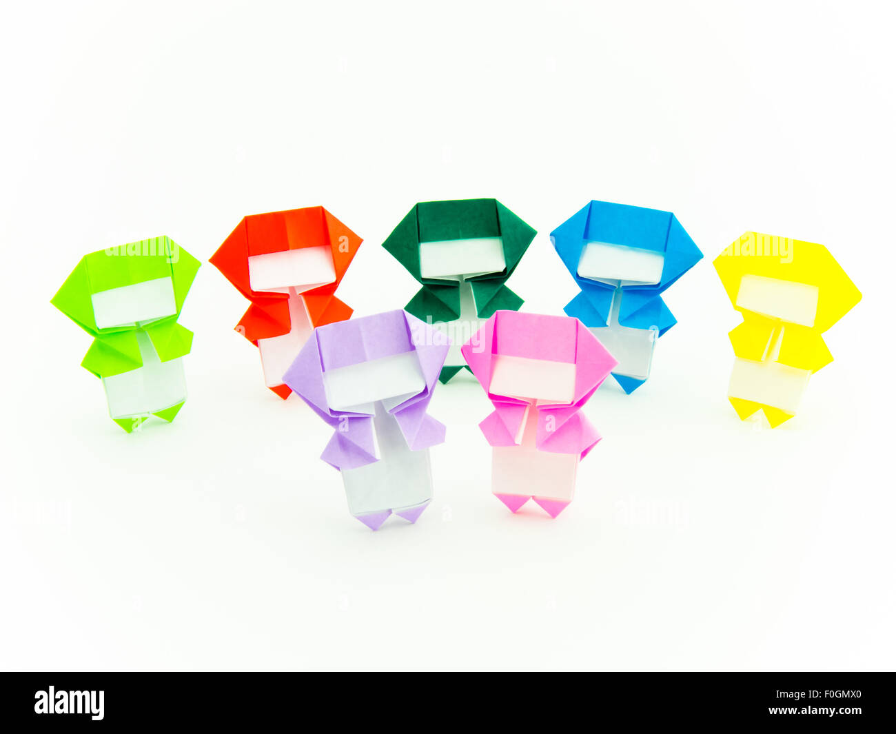 Colorful origami ninjas are cute and playing together Stock Photo - Alamy