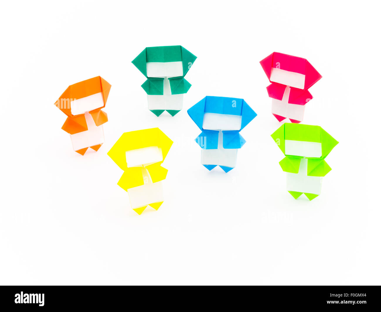Colorful origami ninjas are cute and playing together Stock Photo - Alamy