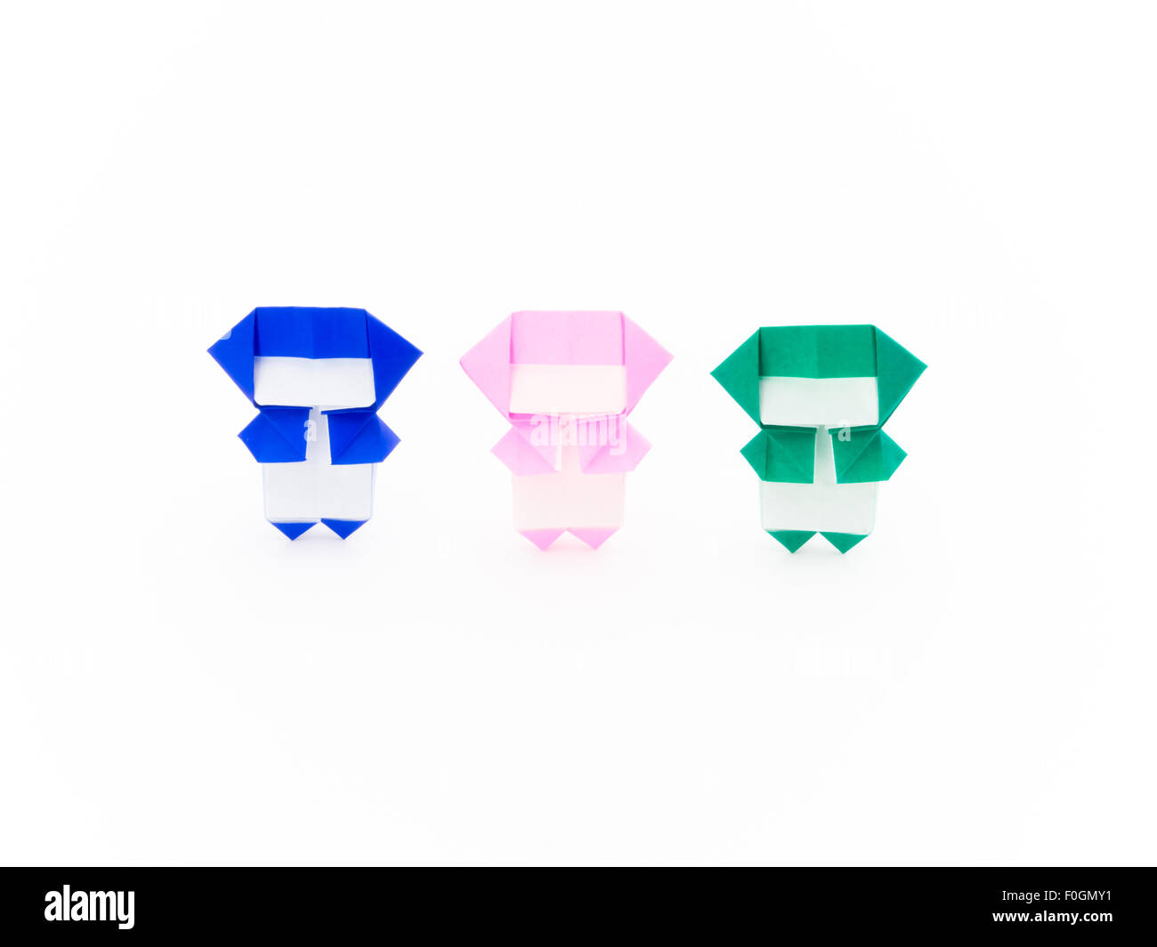 Colorful origami ninjas are cute and playing together Stock Photo - Alamy