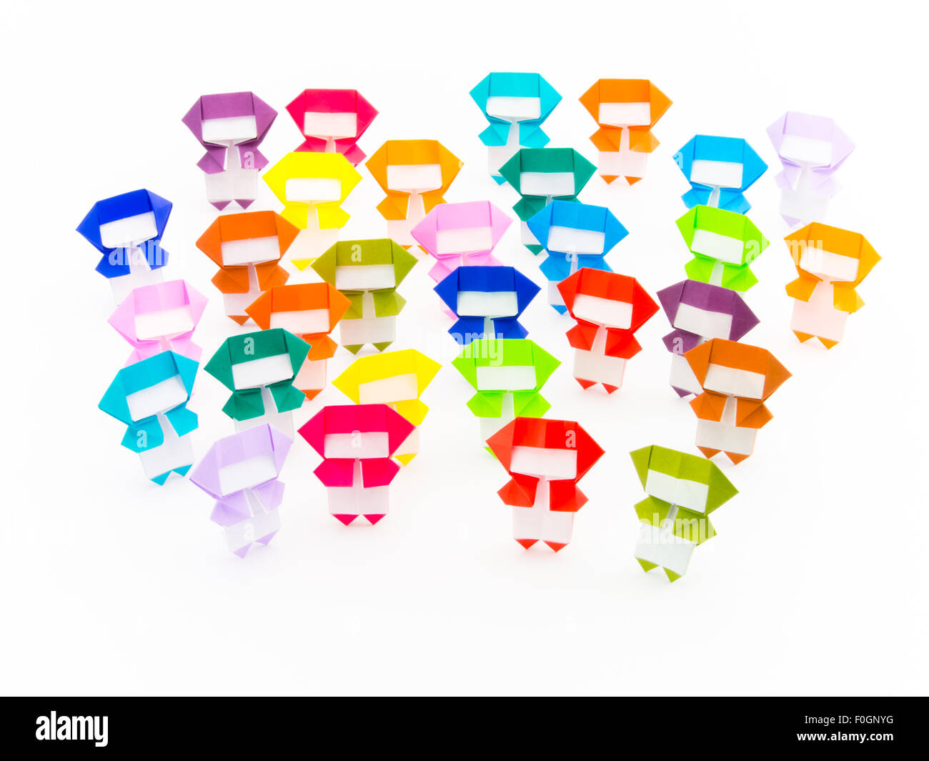 Colorful origami ninjas are cute and playing together Stock Photo - Alamy