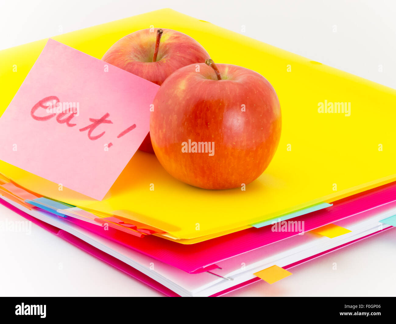 Present of fruits and messages for careing hard work Stock Photo - Alamy