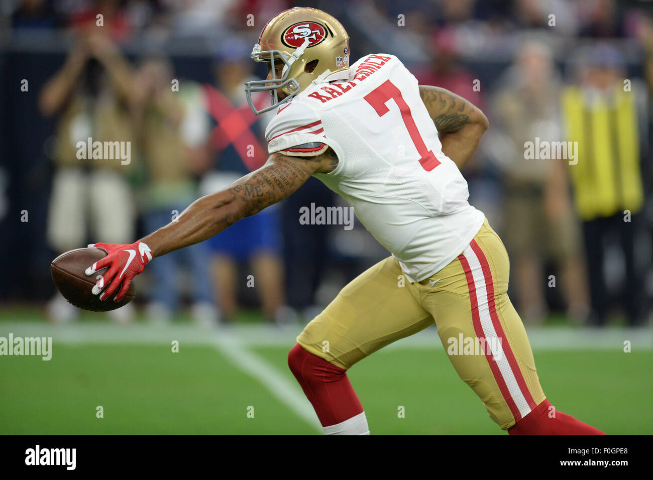 Houston, Texas, USA. 15th Aug, 2015. San Francisco 49ers quarterback ...