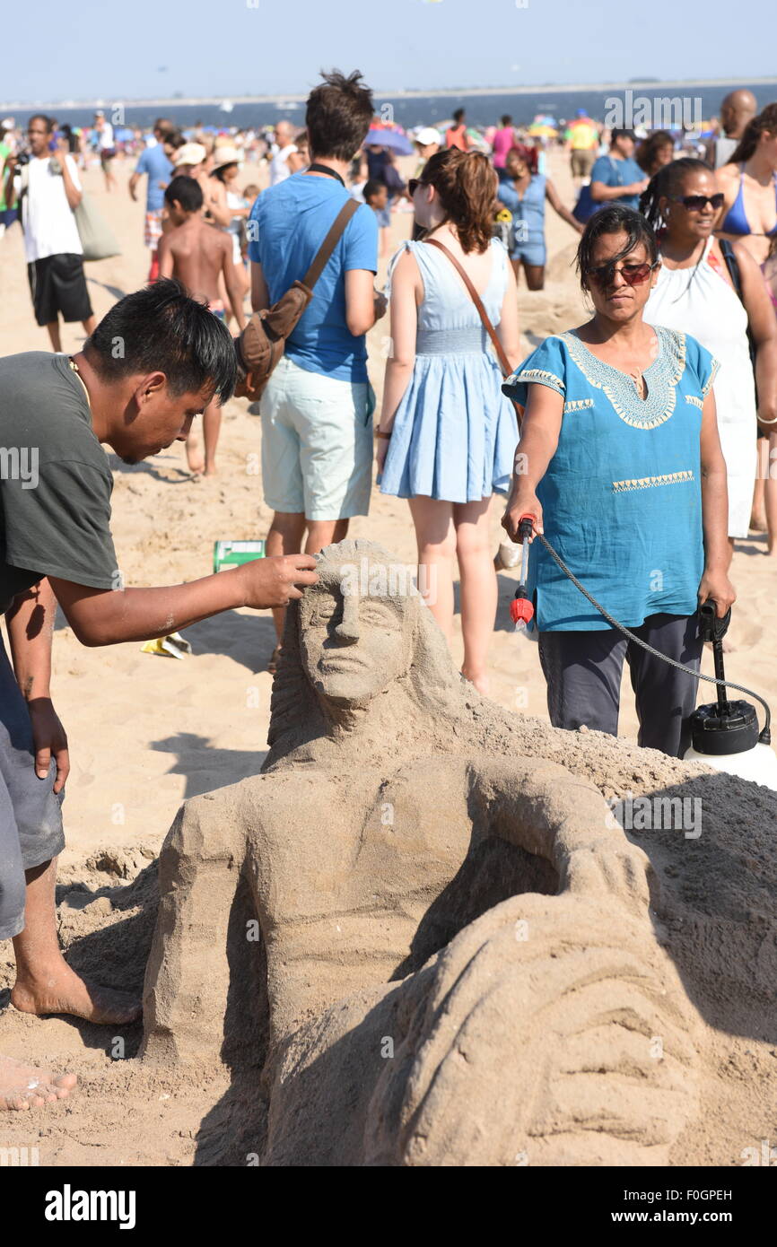 New york new york coney island mermaid contest hi-res stock photography ...
