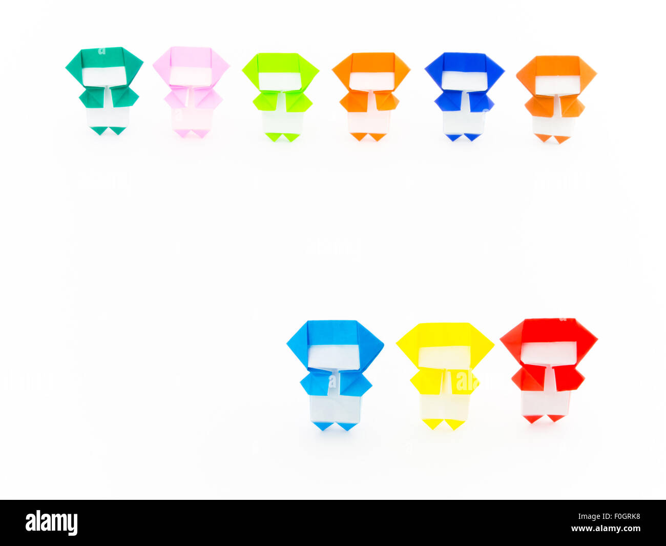 Colorful origami ninjas are cute and playing together Stock Photo - Alamy