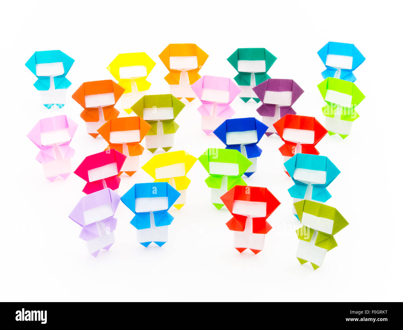 Colorful origami ninjas are cute and playing together Stock Photo - Alamy