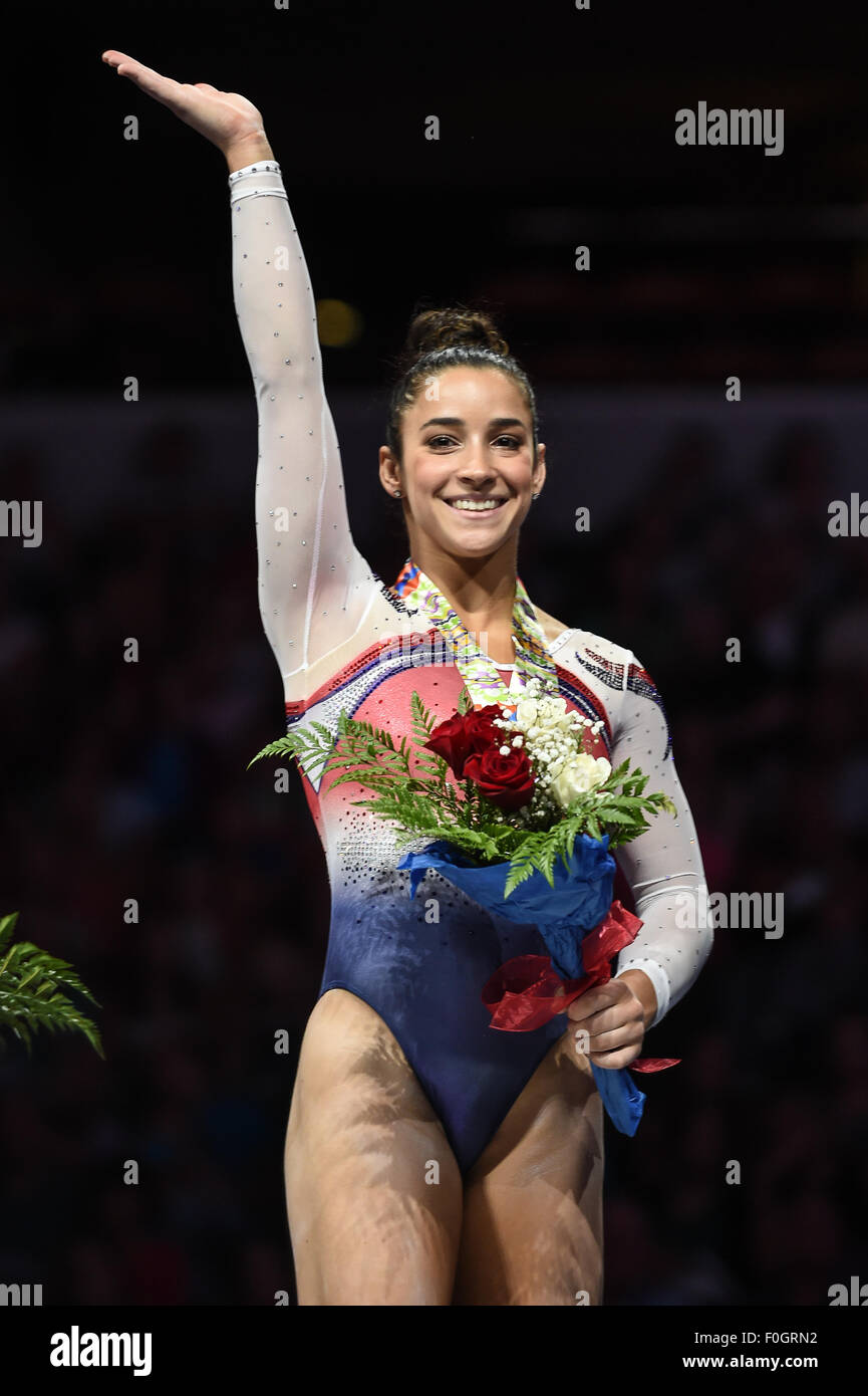 Indianapolis, Indiana, US. 15th Aug, 2015. Olympic gold medalist ...