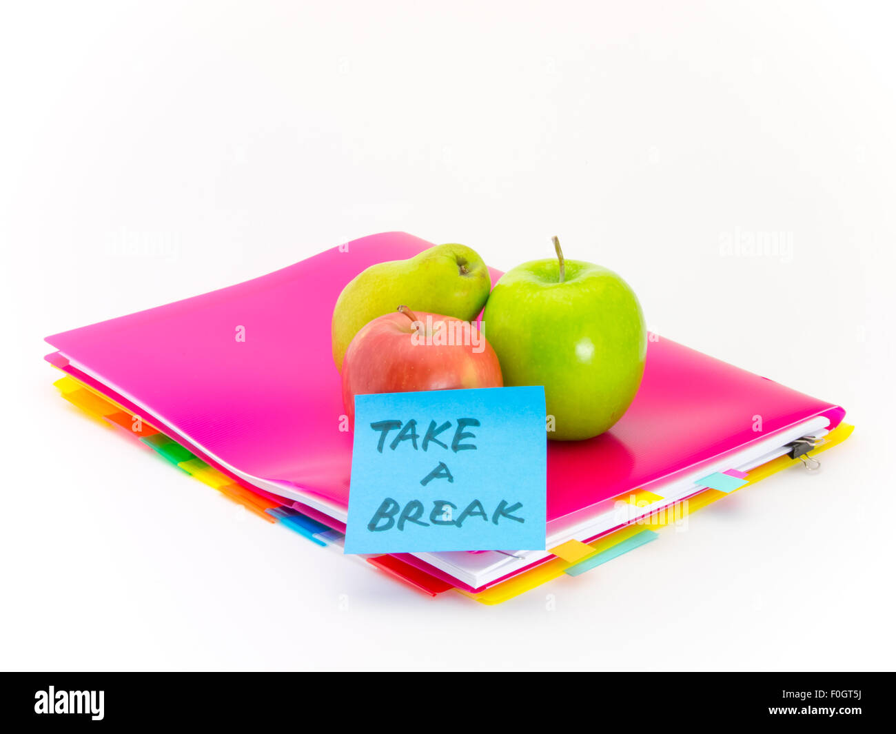 Present of fruits and messages for careing hard work Stock Photo - Alamy