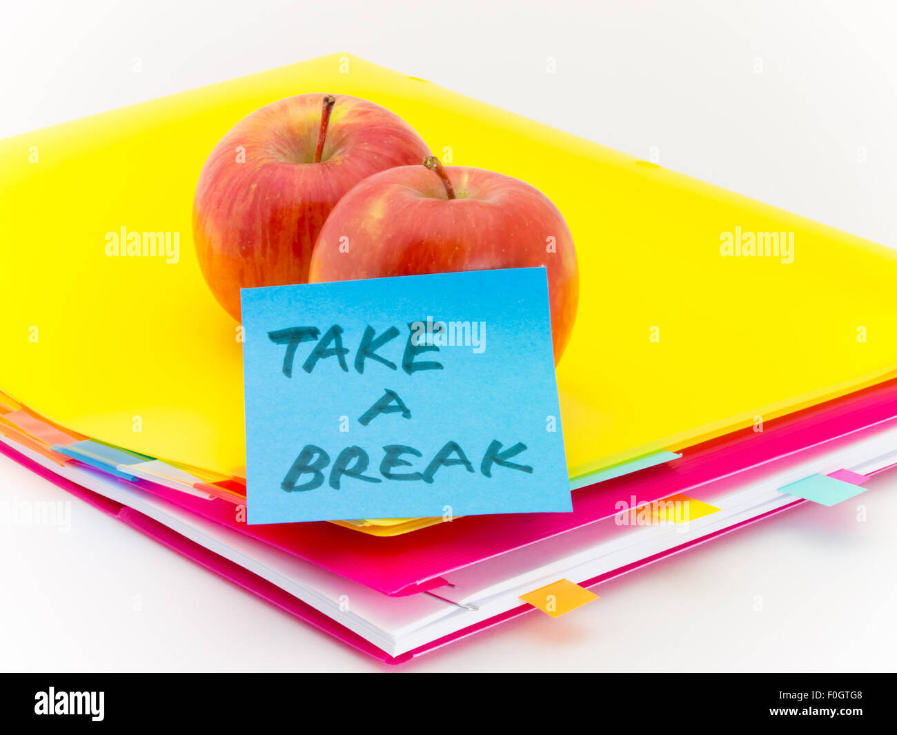 Present of fruits and messages for careing hard work Stock Photo - Alamy
