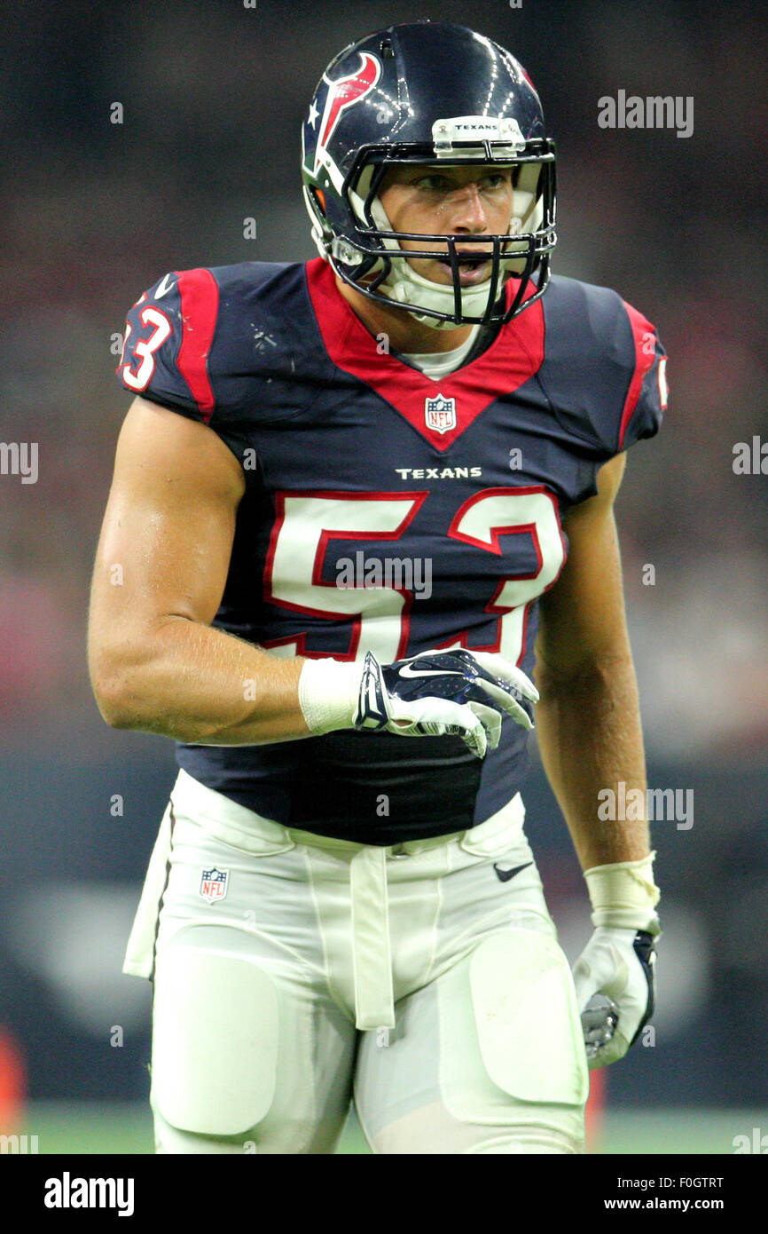 AUG 15 2015: Houston Texans inside linebacker Max Bullough (53 ...
