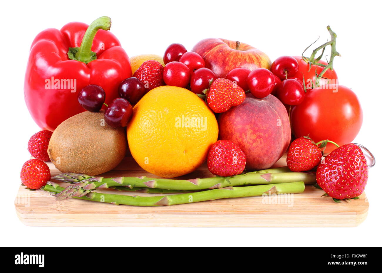 Fresh ripe fruits and vegetables, concept of healthy food, nutrition ...