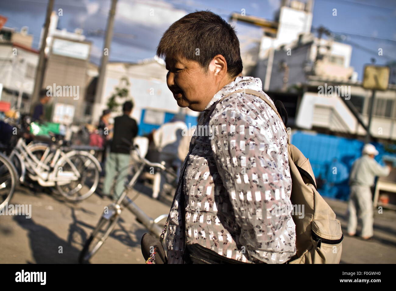 May 9, 2012 - Osaka, Japan - Elderly woman. City of Ghosts - A life in ...