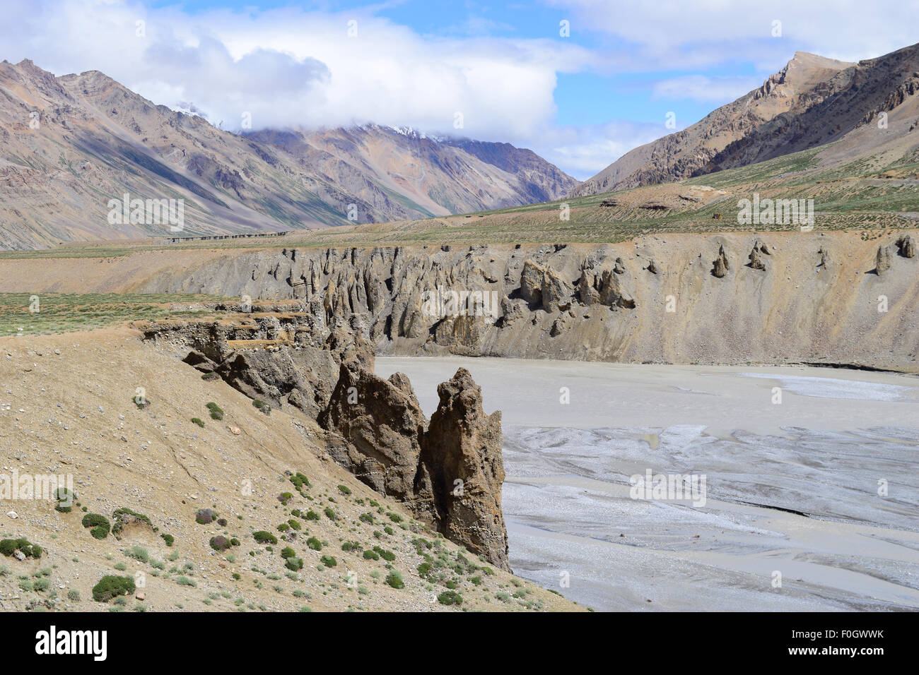 Sarchu in high altitude Himalayas on Leh Manali Highway boundary ...
