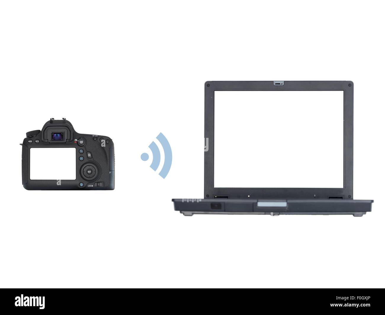 An image of a digital slr camera transferring images Stock Photo - Alamy