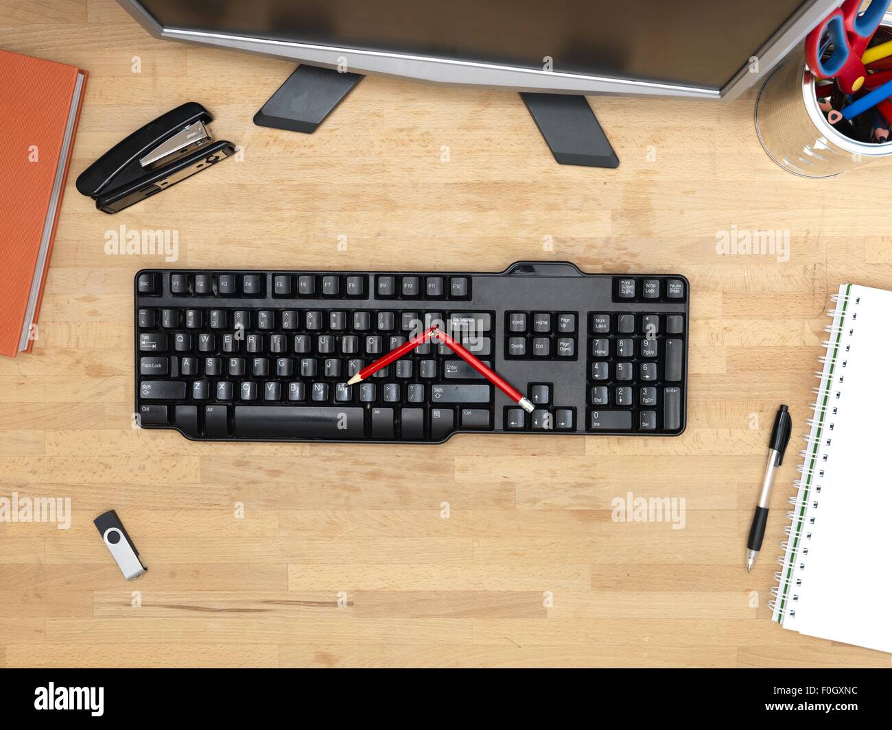 A close up shot of a work station Stock Photo - Alamy