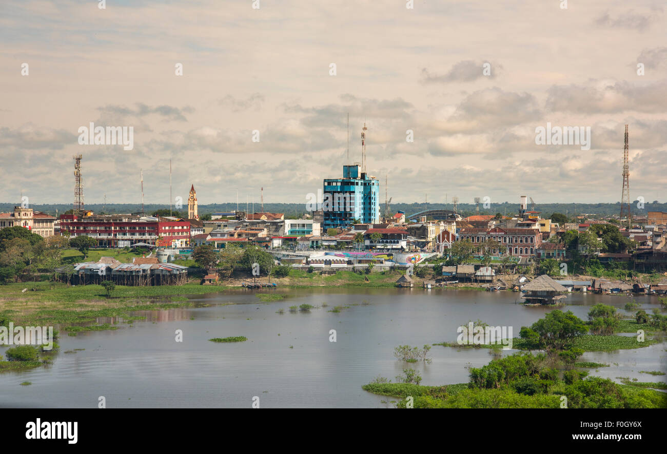 Iquitos from the air on the River Amazon, Peru Stock Photo - Alamy