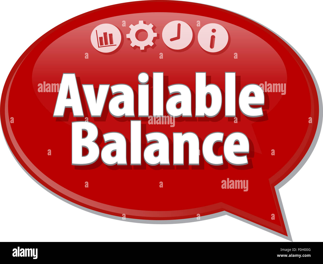 Speech bubble dialog illustration of business term saying Available ...