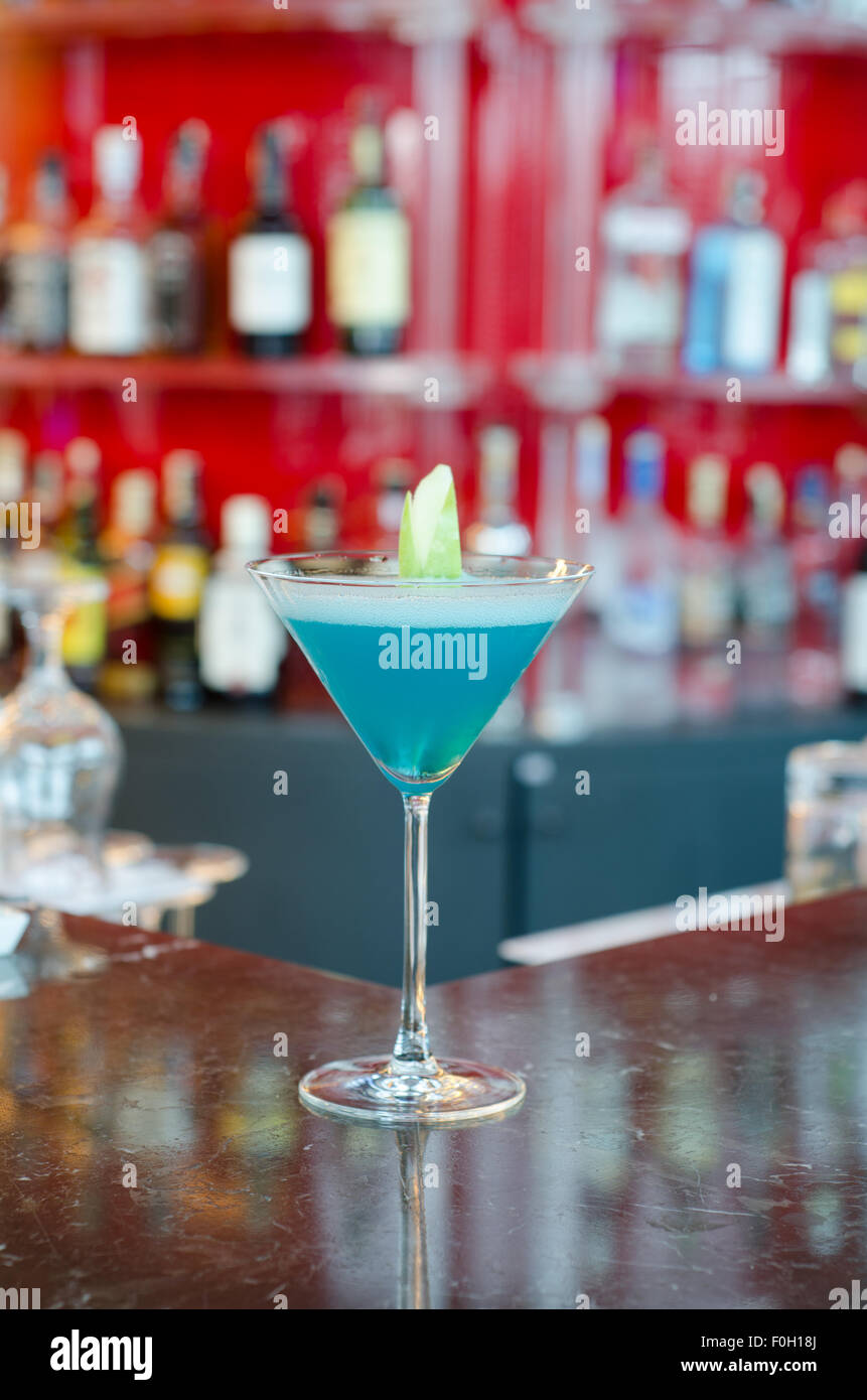 Jamaican Blue Cocktail Stock Photo - Alamy