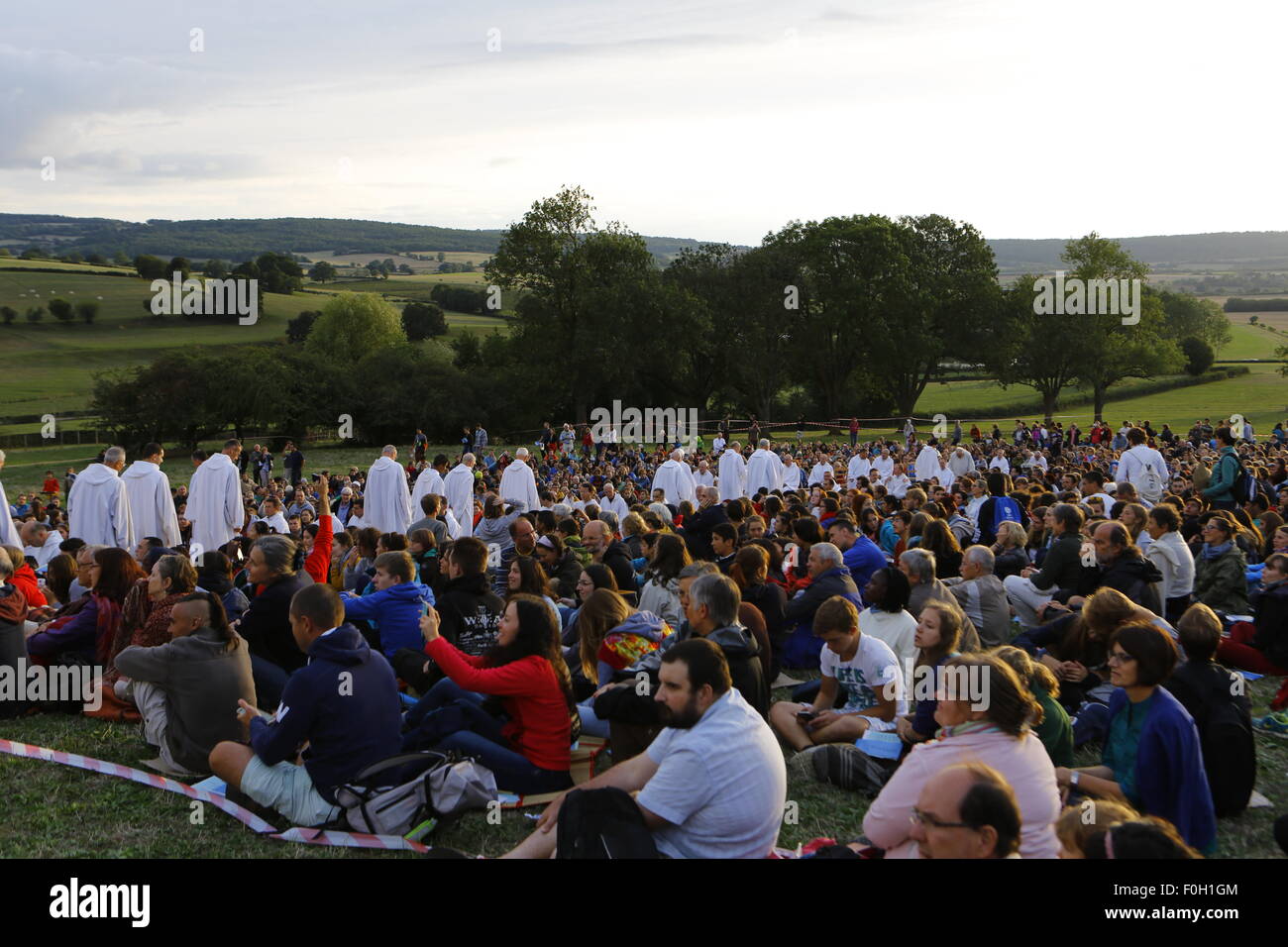 Taizé, France. 15th August 2015. The brothers of Taizé arriv at the ...